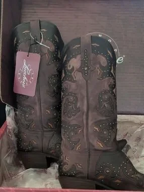 Lucchese | Shoes | Nwtlucchese Fiona Womans Dark Brown Genuine Leather ...